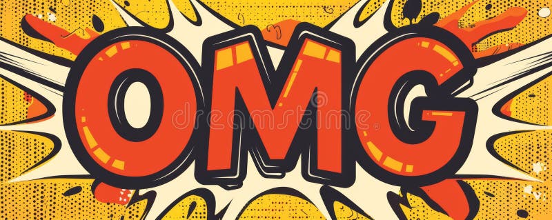 Comic Book Style OMG Text with Vibrant Colors and Explosive Background ...
