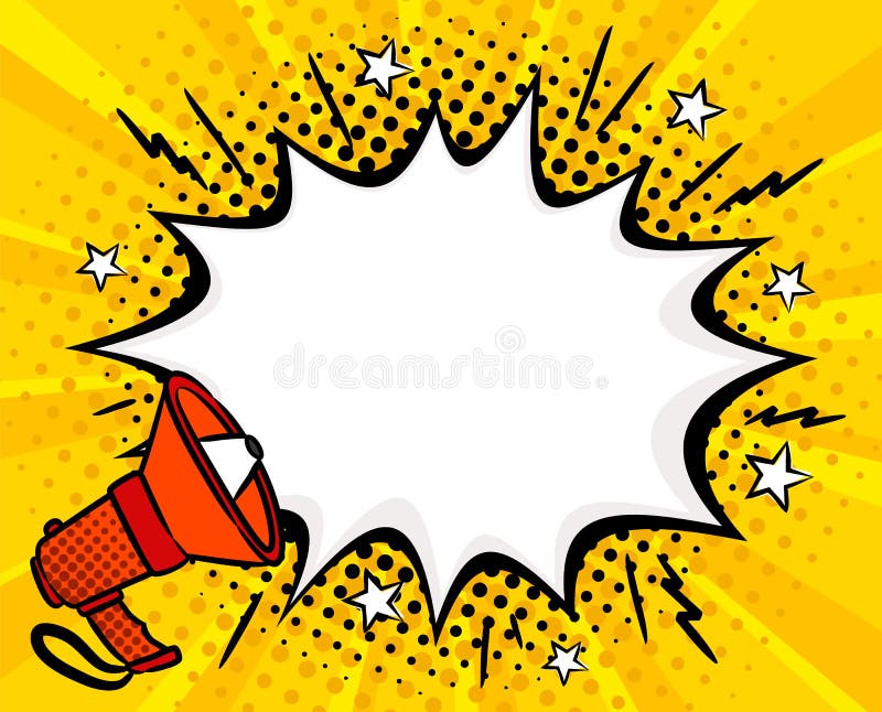 Speech and Shout Bubbles Orange Stripes Stock Vector - Illustration of ...