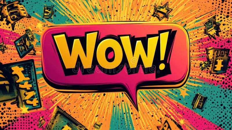 Bright Comic Style Burst with Bold Wow Statement Surrounded by Discount ...