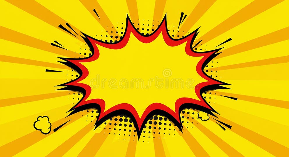 Bright Comic-style Illustration with a Bold Yellow Background ...