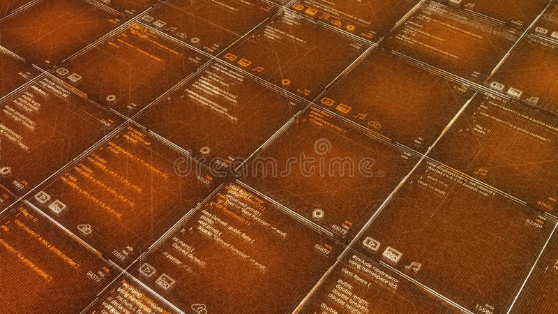 Bright Computer Background with Program Codes. Animation. Background ...