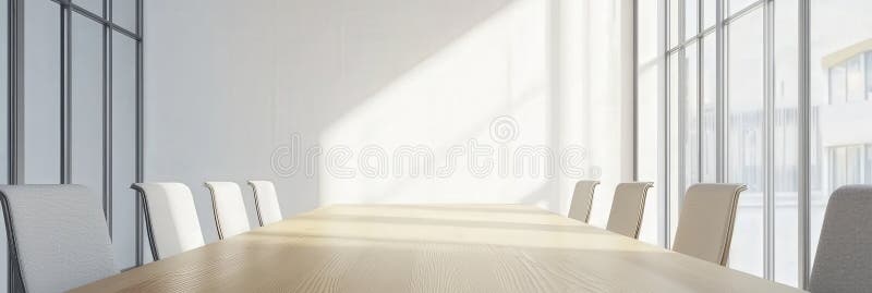 Bright Conference Room with Modern Design Elements Stock Illustration ...