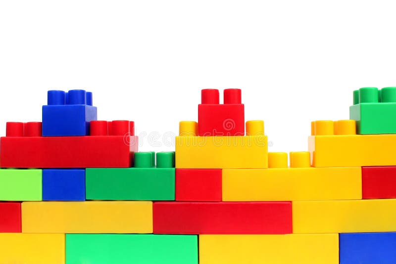 Bright Constructor Lined with Wall Stands on White Background Stock ...