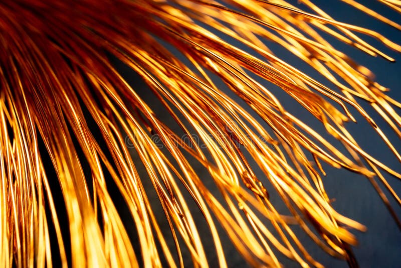Bright Copper Part of the Wire with Highlights Close-up, Abstraction ...