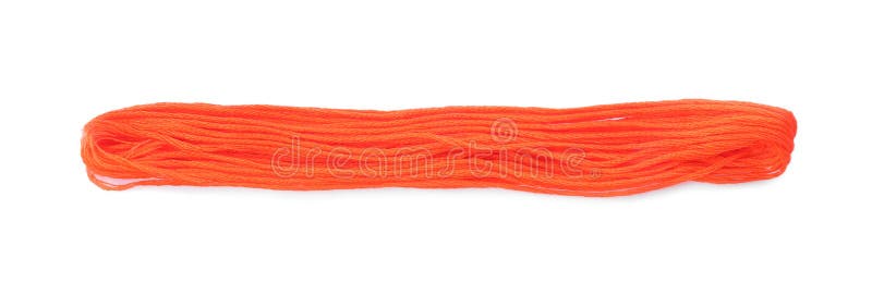 Bright Coral Embroidery Thread on White Background Stock Photo - Image ...