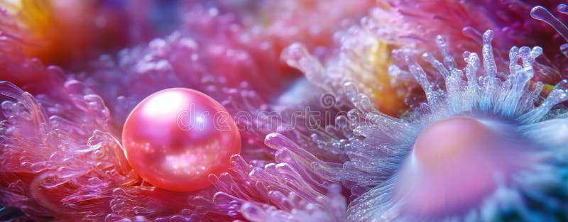 Bright Coral Reef Artwork with an Array of Vivid Textures and Forms ...