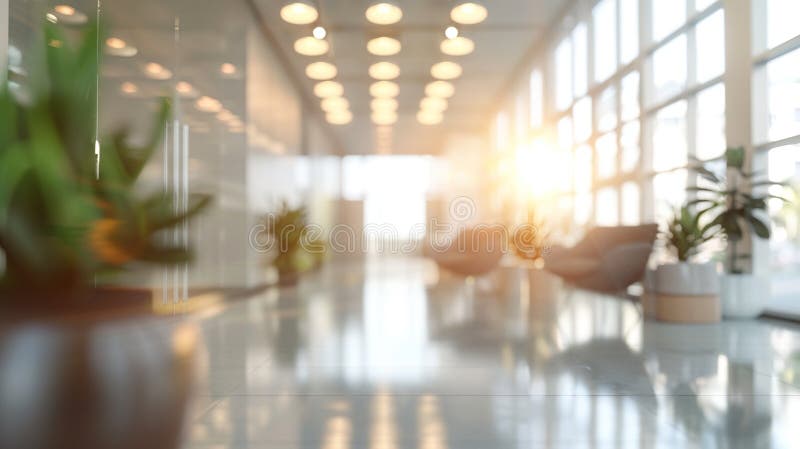 Modern Bright Corporate Office Workspace: Stylish Interior Design, Open ...