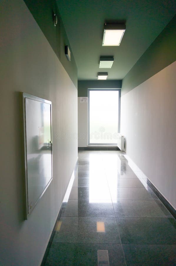 Corridor stock photo. Image of windows, painted, evening - 35869400