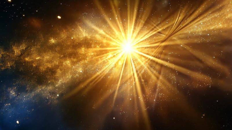 Bright Cosmic Explosion with Starburst in Deep Space, Celestial ...