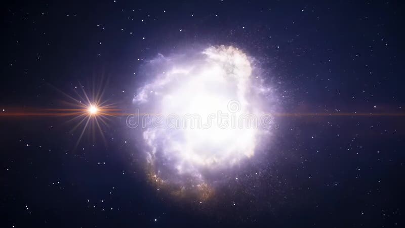 Bright Cosmic Explosion of a Supernova in Deep Space with Light Beams ...