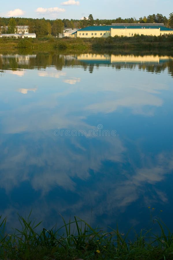Bright Country Lake Scenery Stock Photo - Image of white, tree: 11436060