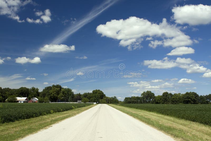 Bright Country Road stock image. Image of states, farm - 21492843