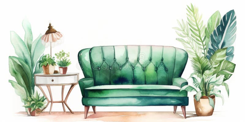 Bright and Cozy Drawing Interior. Living Room Design Created with ...