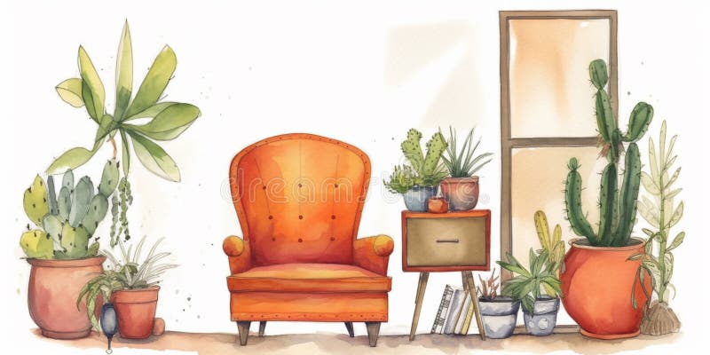 Bright and Cozy Drawing Interior. Living Room Design Created with ...