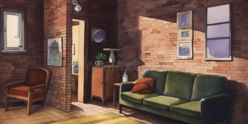 Bright and Cozy Drawing Interior. Living Room Design Created with ...