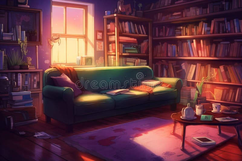 Bright and Cozy Drawing Interior. Living Room Design Created with ...