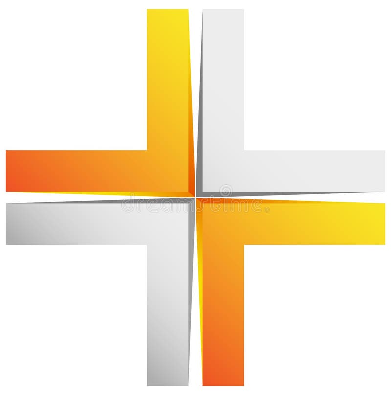 Bright Cross, X Sign, Icon - Generic 3d Design Element Stock Vector ...