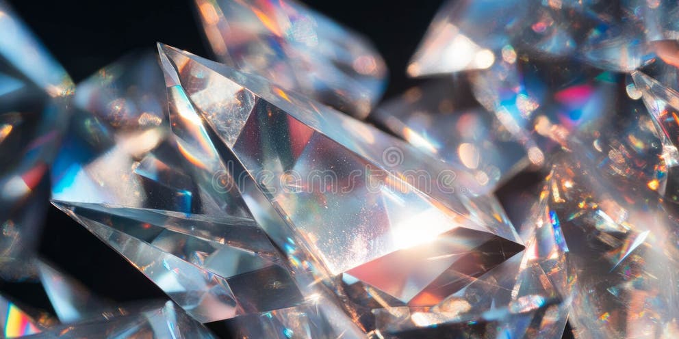 Bright Crystalline Angular Bokeh Shapes Create a Striking Overlay ...