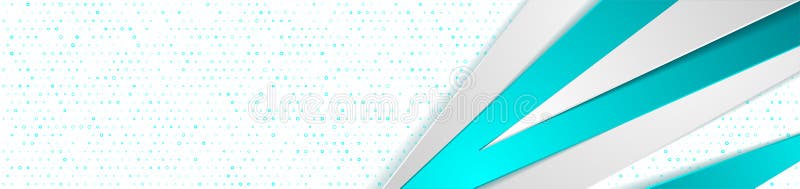 Bright Cyan and Grey Corporate Banner Design Stock Vector ...