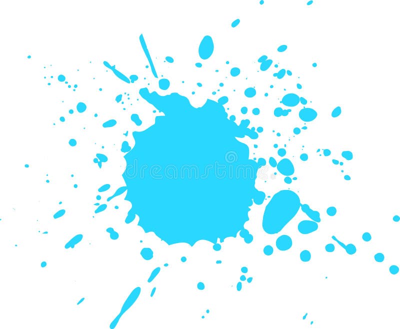 Bright Cyan Paint Splashing on White Background, Creating Modern ...