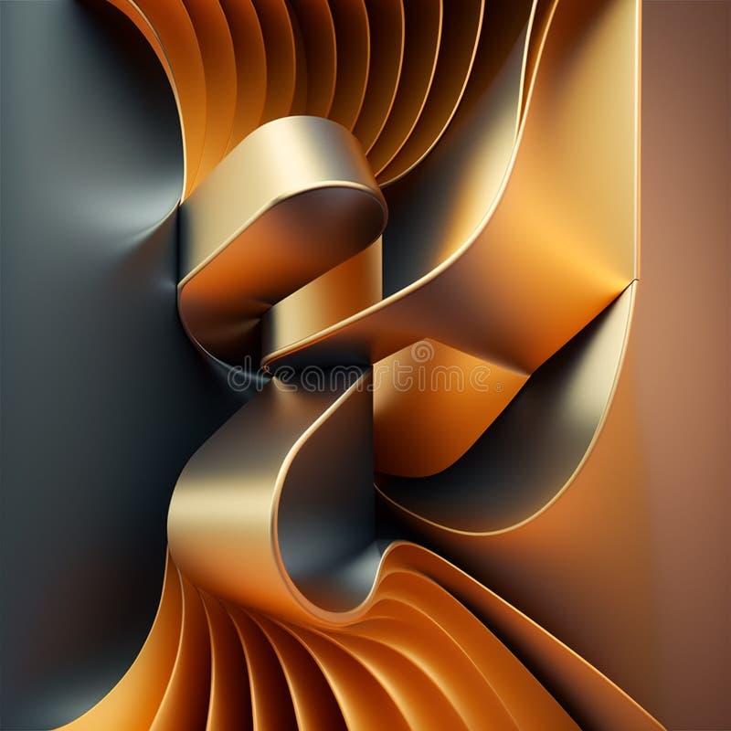 Bright 3D Abstract Modern Fantasy Illustration Stock Illustration ...