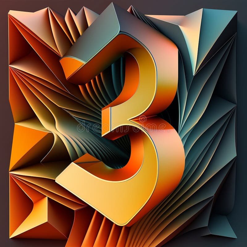 Bright 3D Abstract Modern Fantasy Illustration Stock Illustration ...