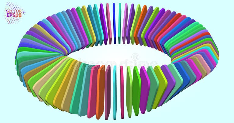 Bright 3D Abstraction with an Array of Smoothly Curved Objects ...