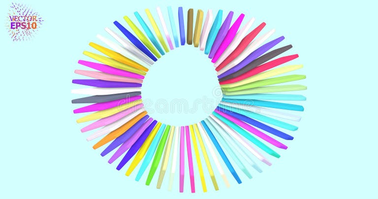 Bright 3D Abstraction with an Array of Smoothly Curved Objects ...