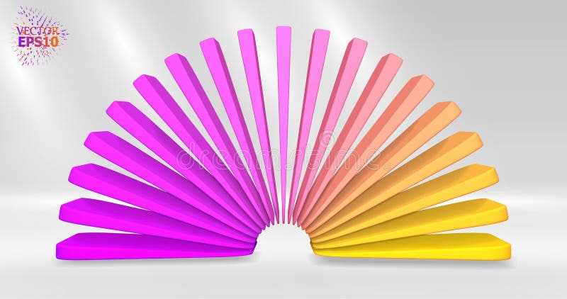 Bright 3D Abstraction with an Array of Smoothly Curved Objects ...