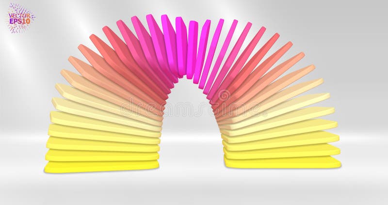 Bright 3D Abstraction with an Array of Smoothly Curved Objects. Gradient Colors Stock Vector ...