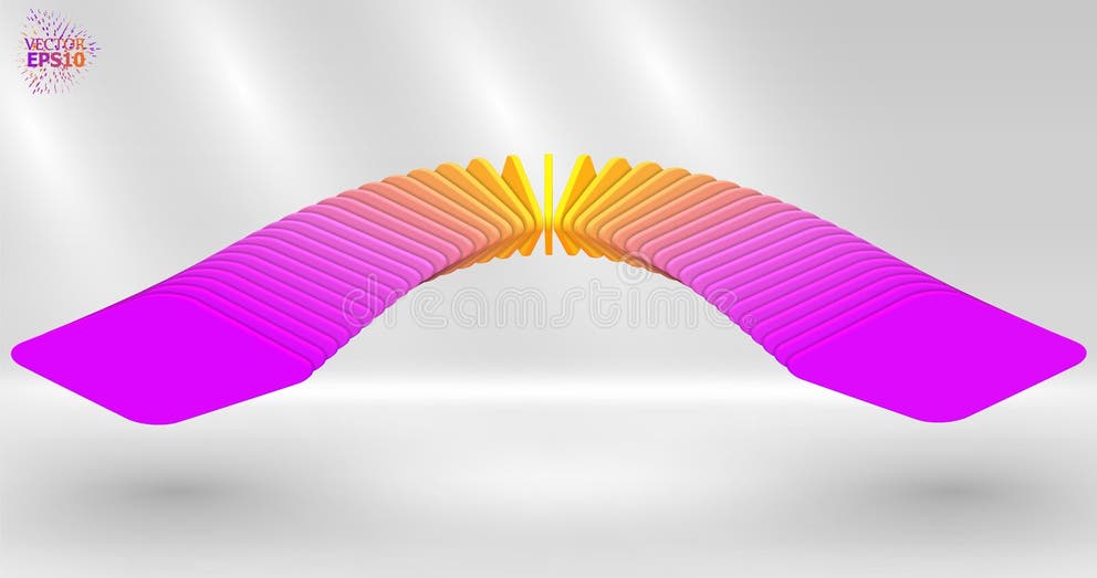 Bright 3D Abstraction with an Array of Smoothly Curved Objects ...