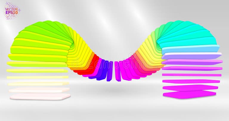 Bright 3D Abstraction with an Array of Smoothly Curved Objects ...