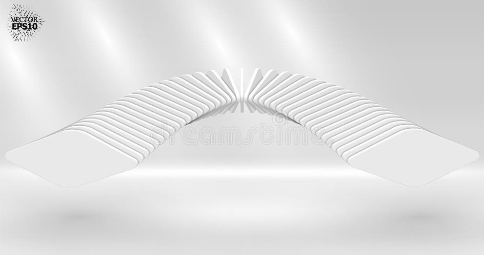 Bright 3D Abstraction with an Array of Smoothly Curved Objects ...