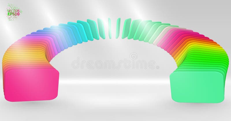 Bright 3D Abstraction with an Array of Smoothly Curved Objects ...