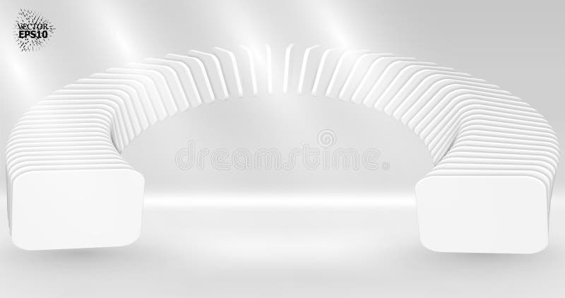 Bright 3D Abstraction with an Array of Smoothly Curved Objects ...