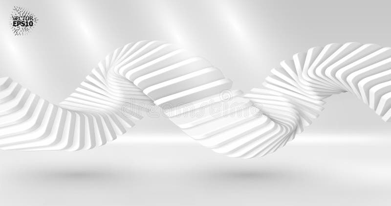 Bright 3D Abstraction with an Array of Smoothly Curved Objects. Gradient Colors Stock Vector ...