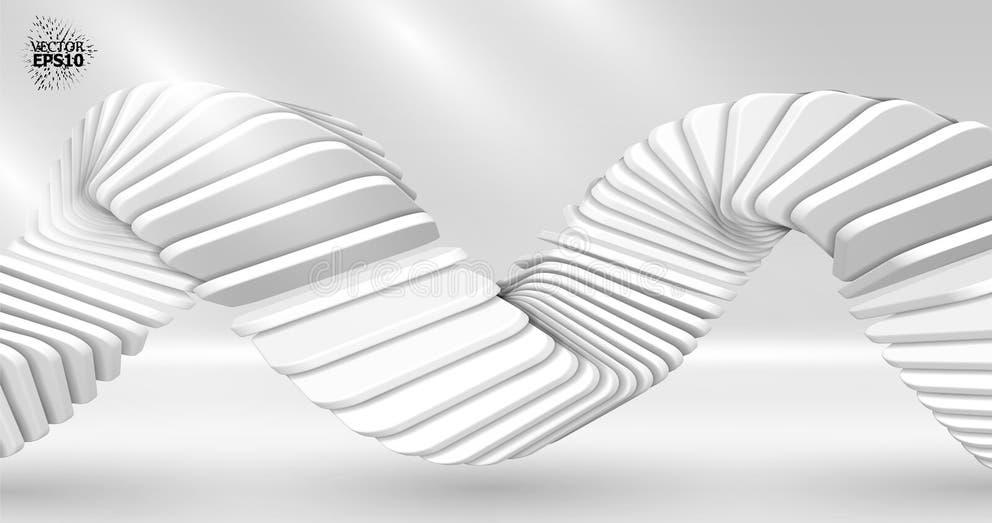 Bright 3D Abstraction with an Array of Smoothly Curved Objects ...