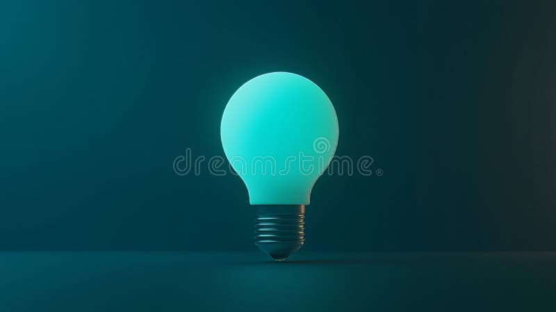 A Bright 3D-rendered Light Bulb with Radiant Parts. Stock Photo - Image ...