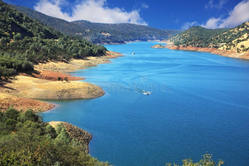 Bright Dark Blue Water of River Mersed Stock Photo - Image of business ...