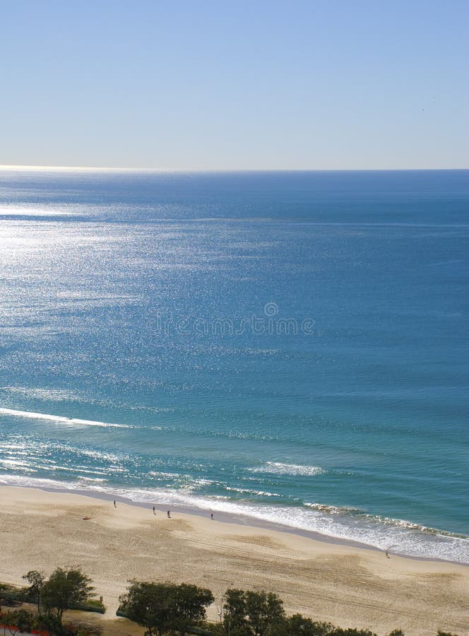 Bright Day Over Ocean Beach Stock Image - Image of shore, landscape ...