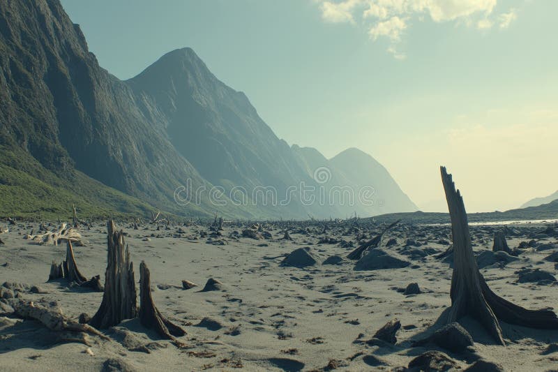 On a Bright Day in the Scottish Highlands Near Glencoe, Pine Tree ...