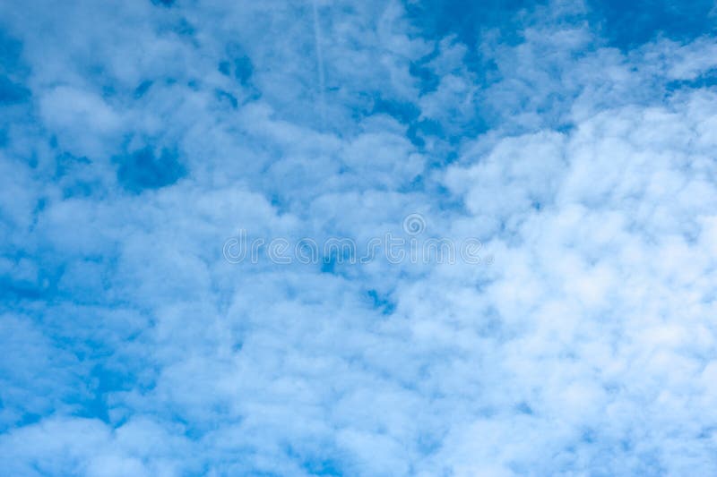 Blue Sky Saturated Background with White Clouds Stock Image - Image of ...