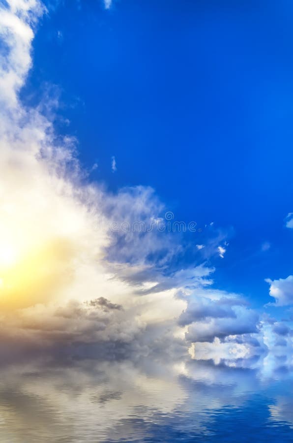 Bright, deep blue sky stock photo. Image of scene, cloudscape - 38175634