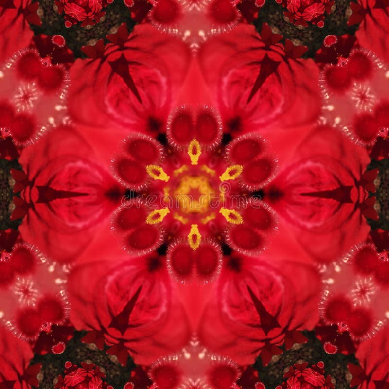 Detailed Hexagonal Repeating Pattern and Design As Floral Fantasy in ...