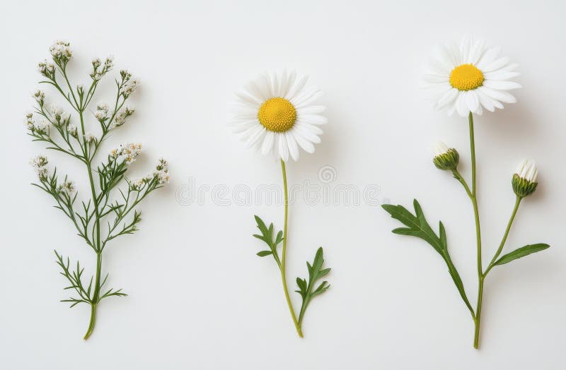 Bright and Delicate Flowers Arranged on a Light Background Showcasing ...