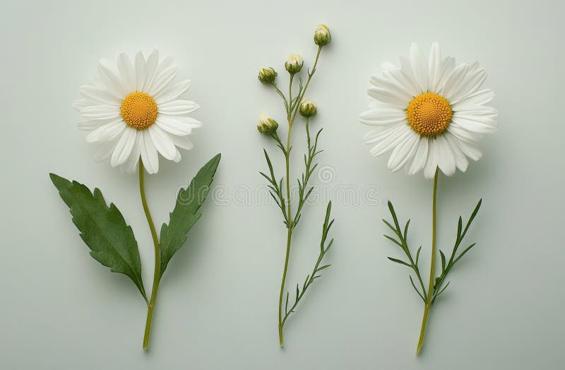 Bright and Delicate Flowers Arranged on a Light Background Showcasing ...