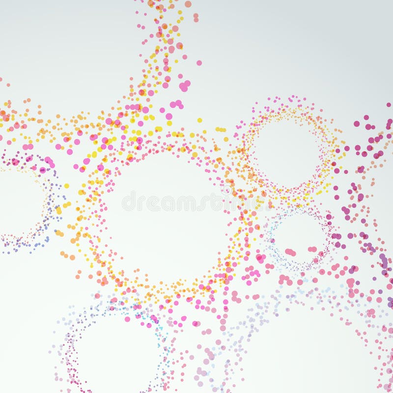 Bright Design Circles Particles Background Stock Vector - Illustration ...