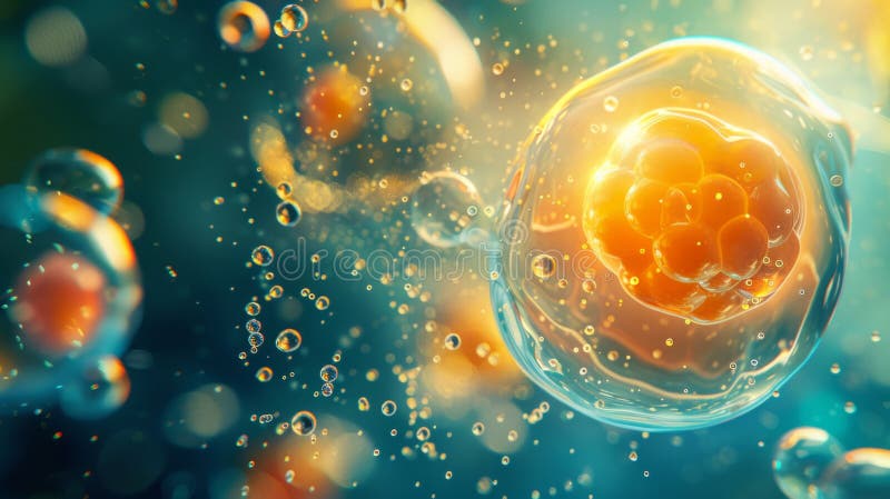 Close-up of Vibrant Cells Under a Microscope. this Colorful Microscopic ...