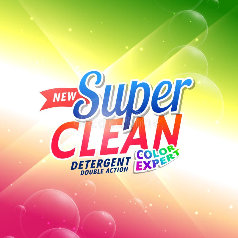 Bright Detergent Product Packaging Concept Design Stock Vector ...