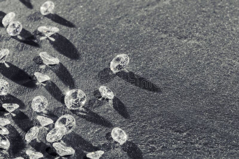 Bright Diamonds on Dark Background Stock Photo - Image of jewelry ...